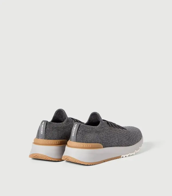 Brunello Cucinelli Chiné-knit T-sole Sneakers