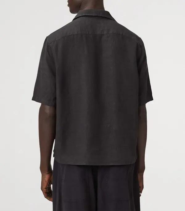 ALLSAINTS Linen Klavicle Bowling Shirt