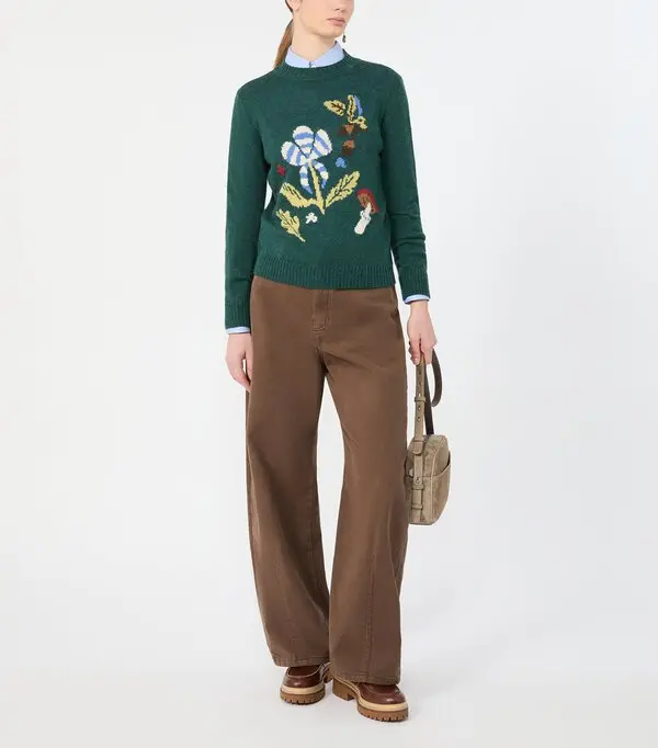 Max Mara Knitted Floral Sweater
