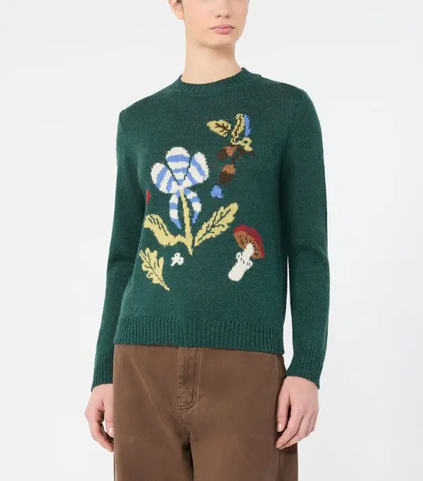 Max Mara Knitted Floral Sweater
