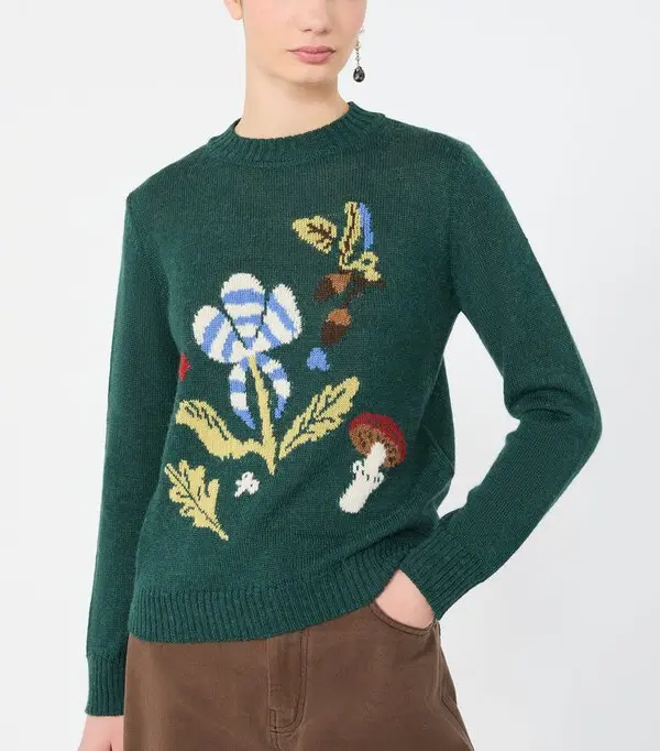 Max Mara Knitted Floral Sweater