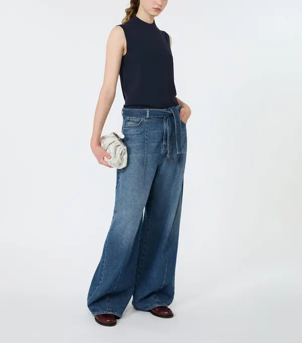 Max Mara Sleeveless High-neck Sweater