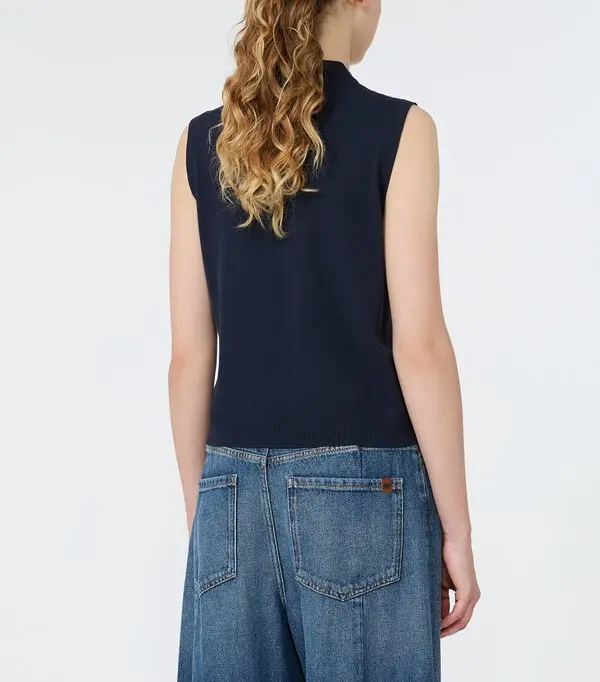 Max Mara Sleeveless High-neck Sweater