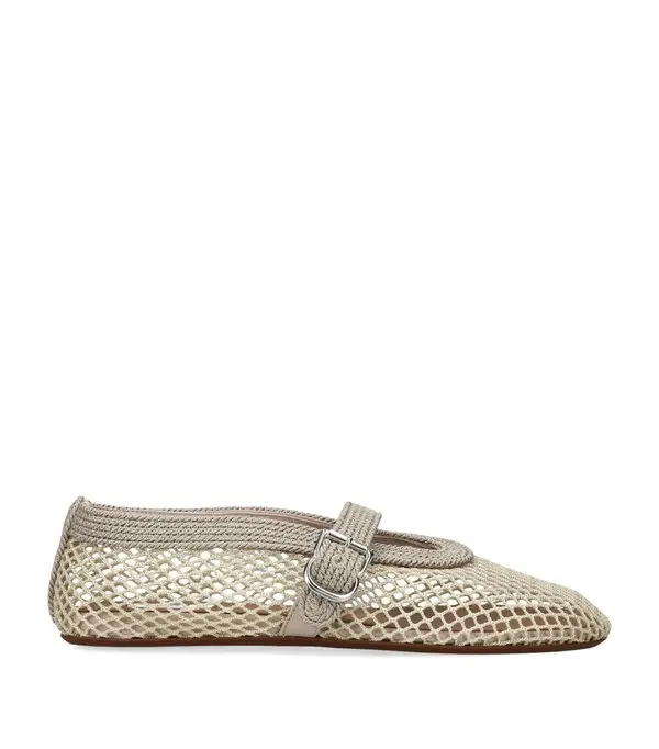 Alaïa Mesh Ballet Flats - Beige
