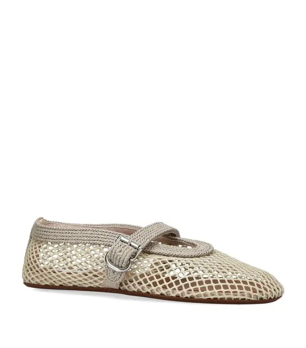 Alaïa Mesh Ballet Flats - Beige