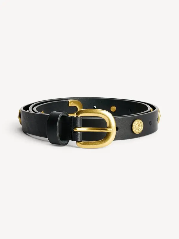 BY MALENE BIRGER Safa Leather Belt - Black