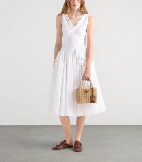 Prada Small Wicker Top-handle Bag