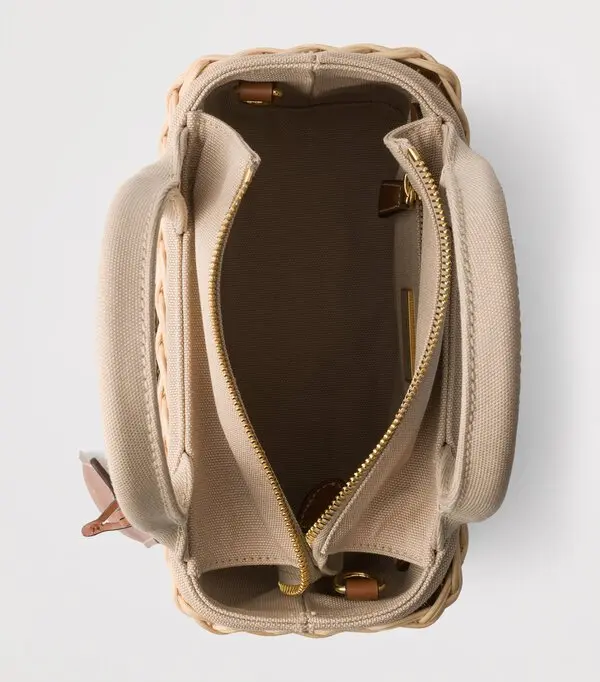 Prada Small Wicker Top-handle Bag