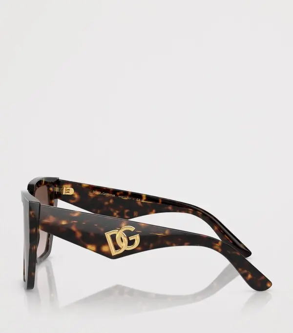 Dolce & Gabbana Tortoiseshell Oversized Square Sunglasses