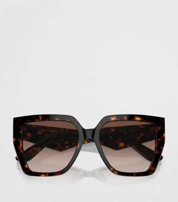 Dolce & Gabbana Tortoiseshell Oversized Square Sunglasses