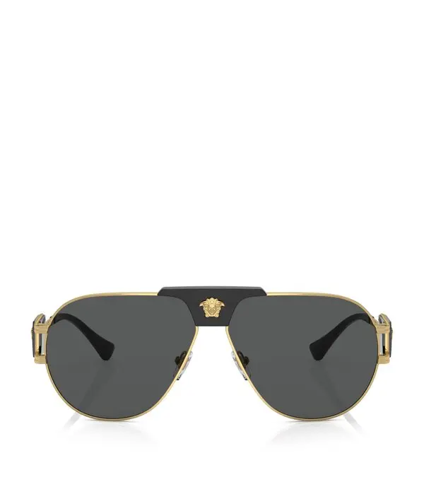 Versace Medusa Pilot Sunglasses - Gold