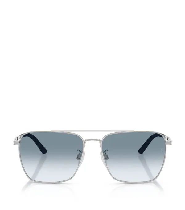 Oliver Spencer Metal R-15 Square Sunglasses - Silver