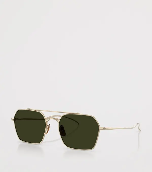Oliver Spencer Titanium Tk-15 Square Frame Sunglasses