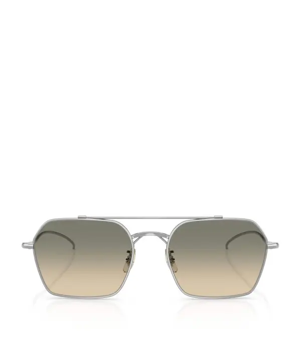 Oliver Spencer Titanium Tk-15 Square Sunglasses - Silver