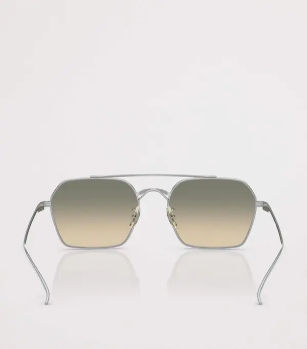 Oliver Spencer Titanium Tk-15 Square Sunglasses