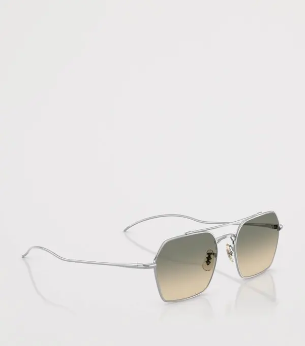 Oliver Spencer Titanium Tk-15 Square Sunglasses