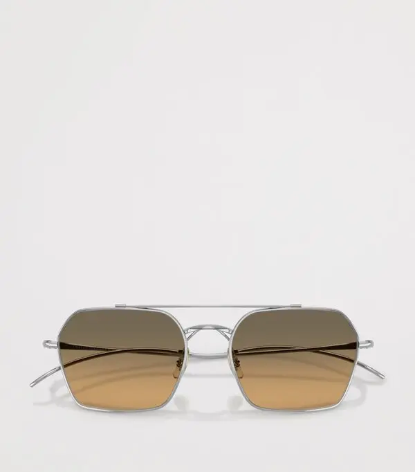 Oliver Spencer Titanium Tk-15 Square Sunglasses