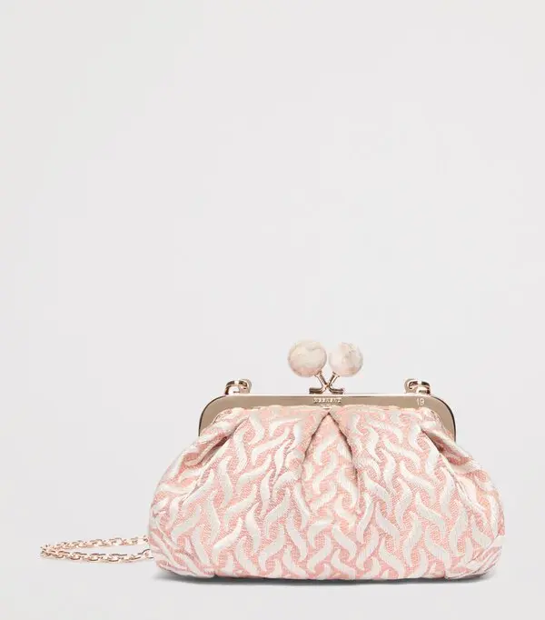Max Mara Woven Jacquard Pasticcino Clutch Bag