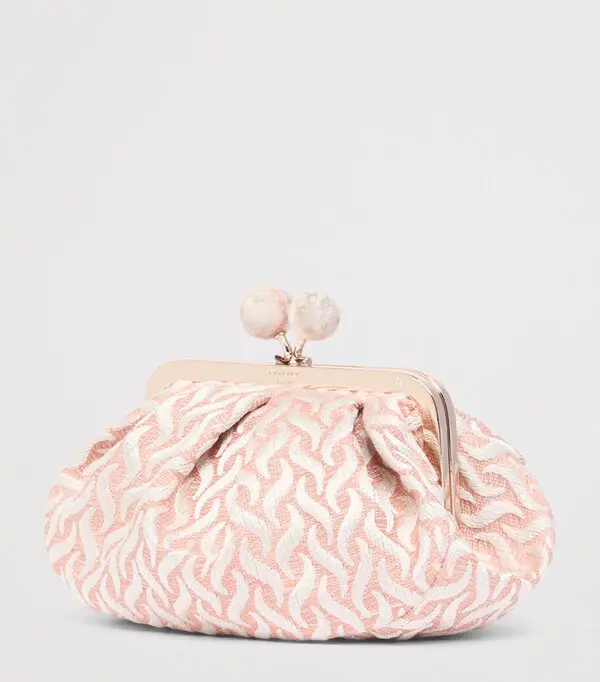 Max Mara Woven Jacquard Pasticcino Clutch Bag