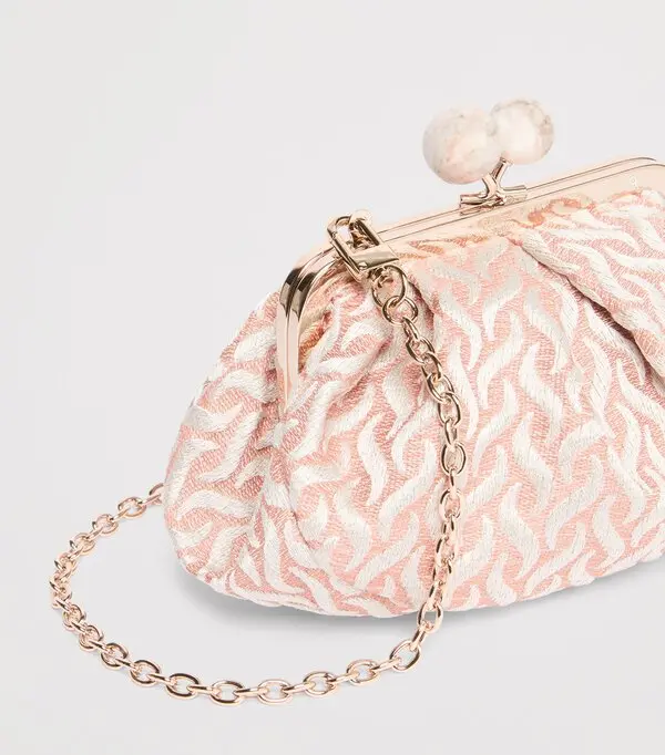 Max Mara Woven Jacquard Pasticcino Clutch Bag