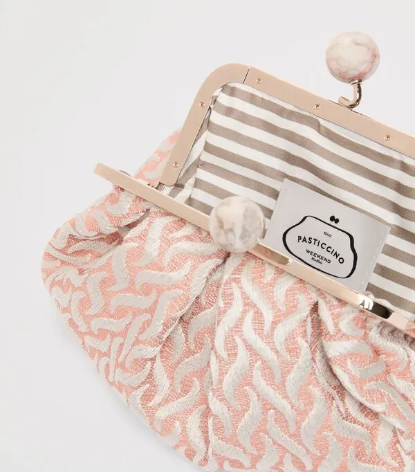 Max Mara Woven Jacquard Pasticcino Clutch Bag