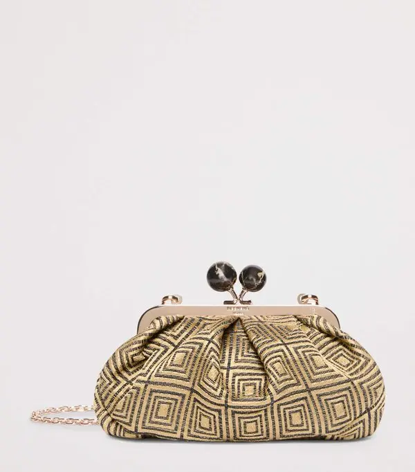 Max Mara Woven Jacquard Pasticcino Clutch Bag