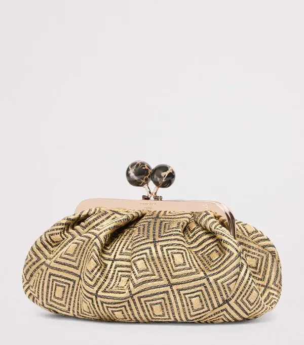 Max Mara Woven Jacquard Pasticcino Clutch Bag
