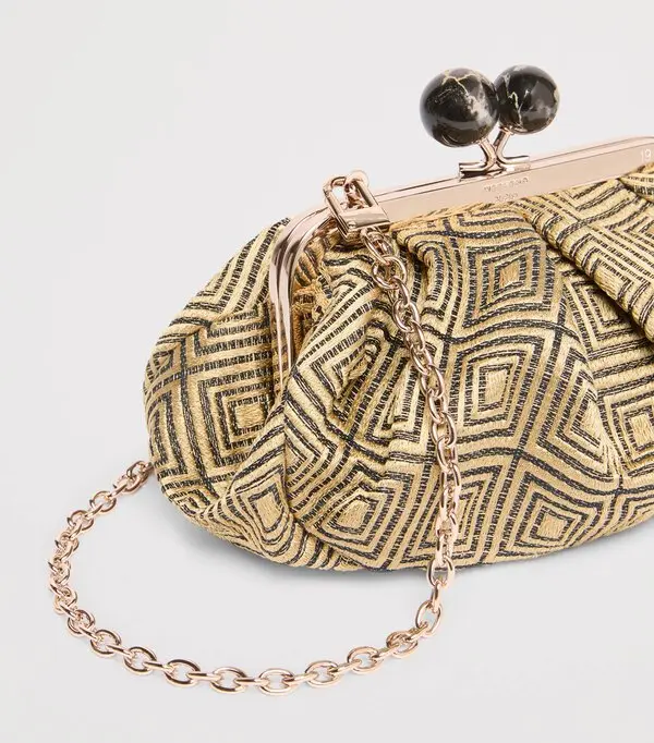 Max Mara Woven Jacquard Pasticcino Clutch Bag