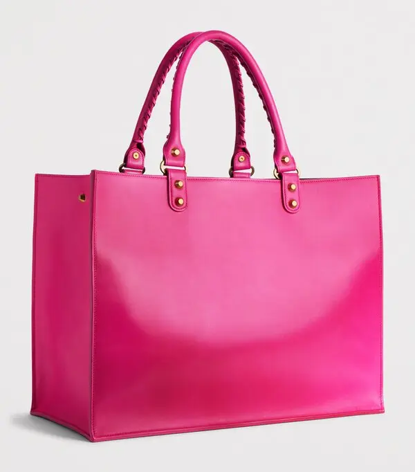 Balenciaga Large Leather Le City Tote Bag - Pink