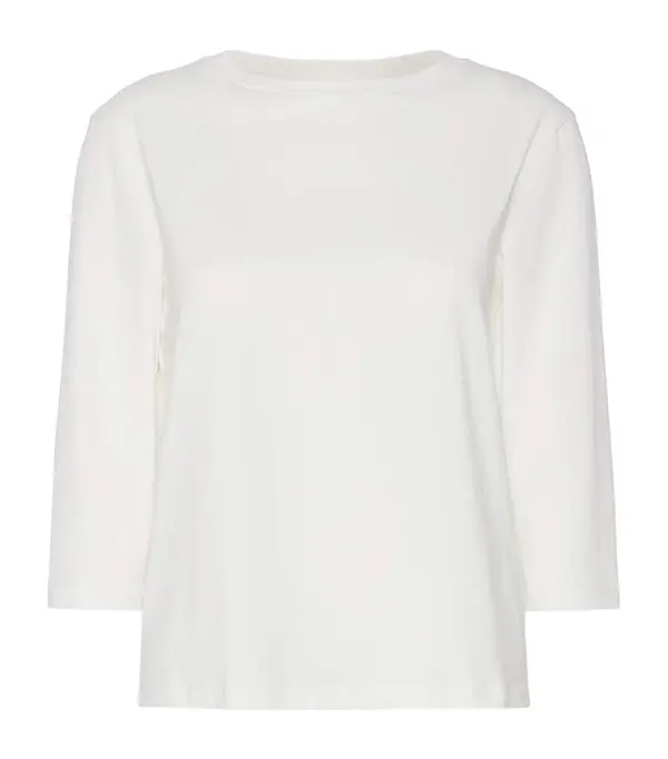Max Mara Stretch-cotton Long-sleeve T-shirt - White
