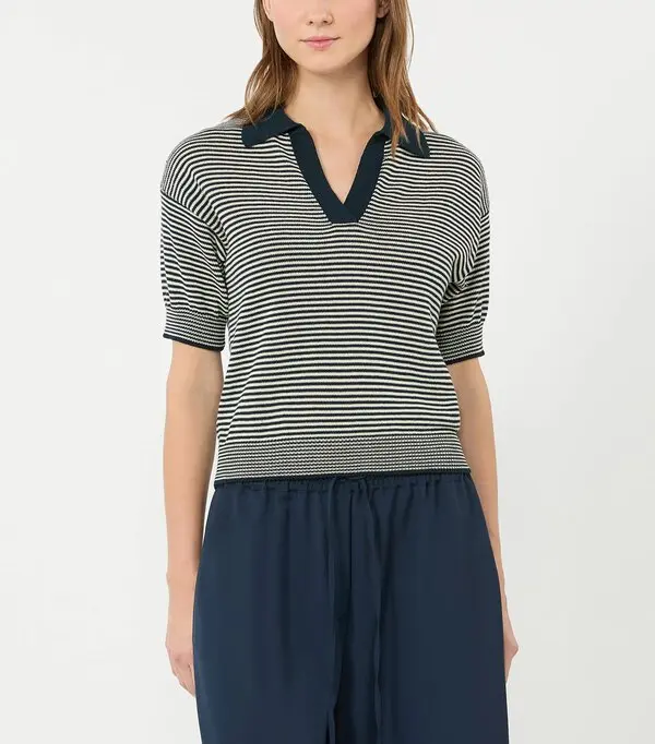 Max Mara Cotton Stripe Short-sleeve Sweater