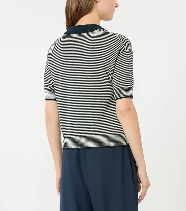 Max Mara Cotton Stripe Short-sleeve Sweater