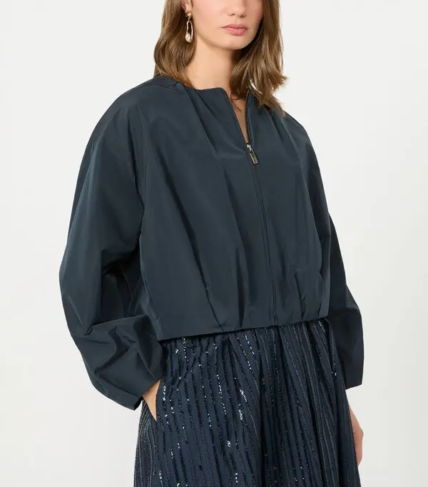 Max Mara Gathered Cropped Jacket
