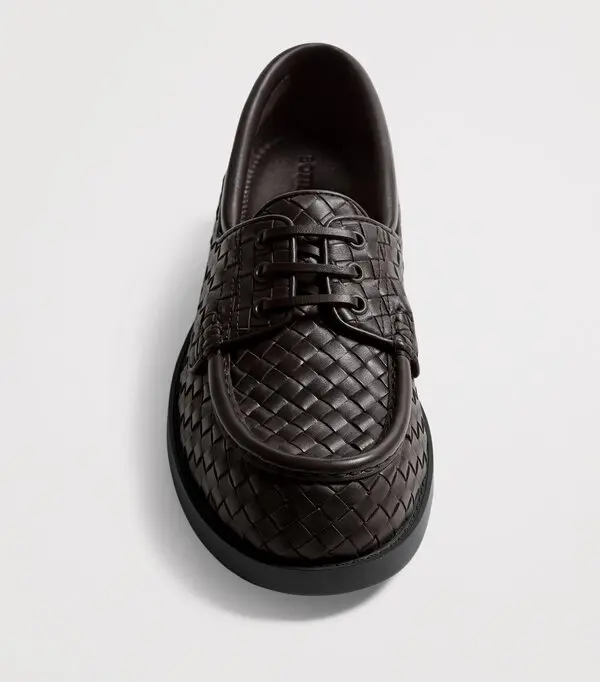 Bottega Veneta Intrecciato Leather Lace-up Loafers