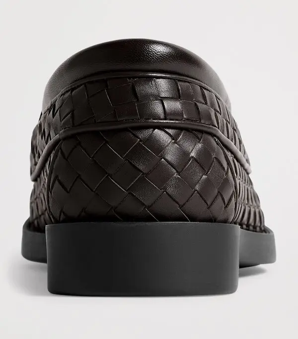 Bottega Veneta Intrecciato Leather Lace-up Loafers