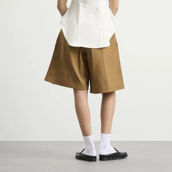 TOLU COKER Twill Pleated Shorts