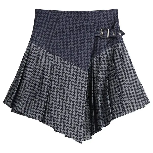 TOLU COKER Kilt Skirt Mini - Indigo