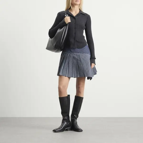 TOLU COKER Kilt Skirt Mini - Indigo