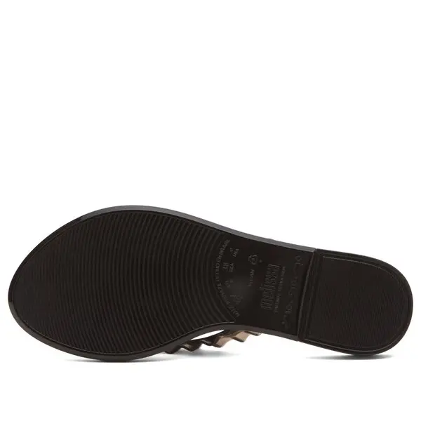 Melissa X Ganni Leopard Flip Flop Slim - Black