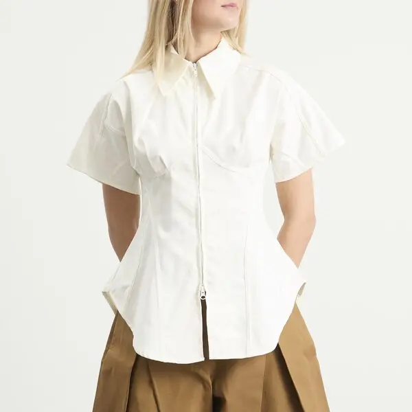 TOLU COKER Panelled Contoured Bustier Blouse