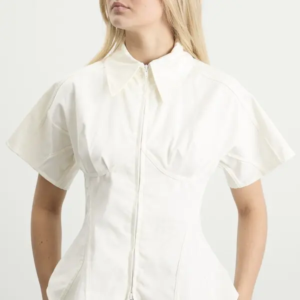 TOLU COKER Panelled Contoured Bustier Blouse