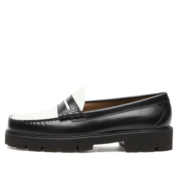 G.H. BASS & CO. Larson 90s Loafer - Black/white Leather
