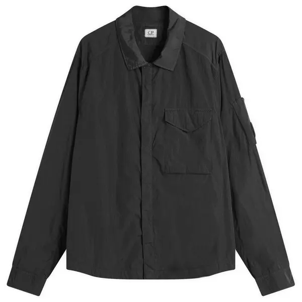 C.P. COMPANY Chrome-r Full Zip Overshirt - Black
