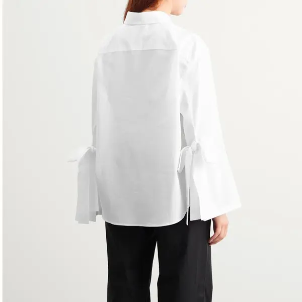 Cecilie Bahnsen Bridget Cotton Shirt With Bow Detail