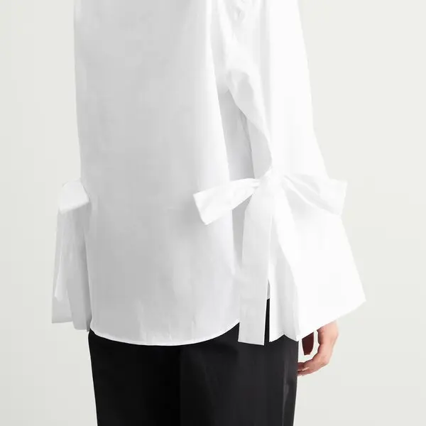 Cecilie Bahnsen Bridget Cotton Shirt With Bow Detail