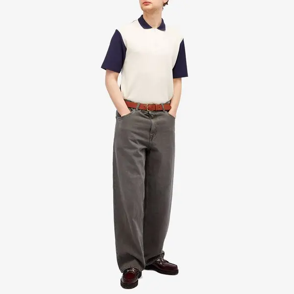 PALMES Textured Zip Polo