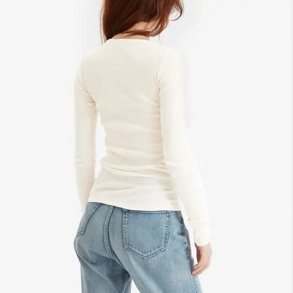 Auralee Organic Soft Rib Pullover