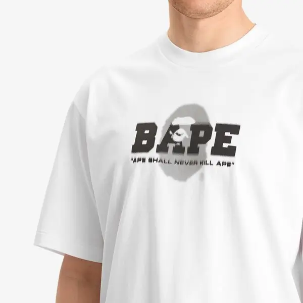 A BATHING APE Graffiti Logo Relaxed Fit Tee