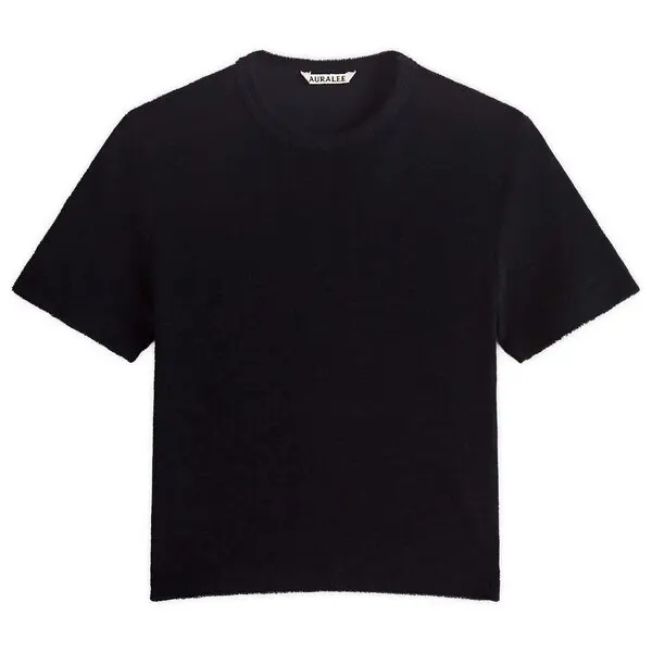 Auralee Washable Wool Pile T-shirt - Navy