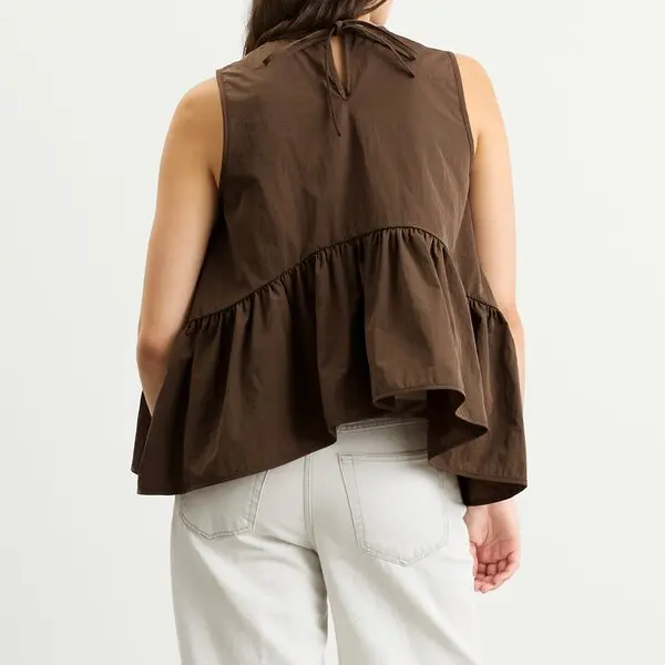 Cecilie Bahnsen Asta Recycled Taffeta Top